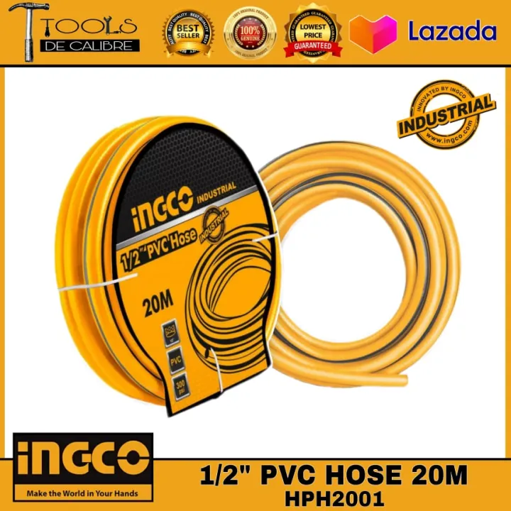 INGCO 20M Thick Original PVC Garden Hose 1/2" Heavy Duty (HPH2001 ...