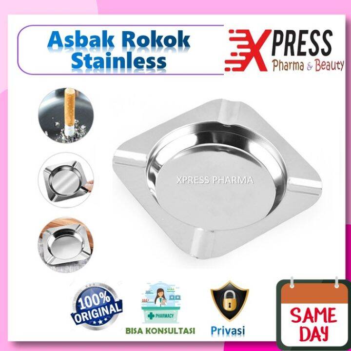 ⚡XPRESS⚡ASBAK ROKOK STAINLESS STAINLES ANTI KARAT BESI | Lazada Indonesia