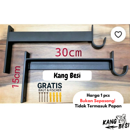 Rak Besi Siku Papan Ambalan Free Fisher Skrup | Lazada Indonesia