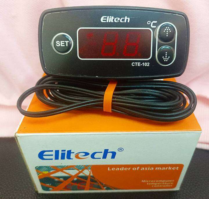 เครื่องควบคุมอุณหภูมิ ยี่ห้อ ELITECH รุ่น CTE-102 (อะไหล่ตู้เย็นตู้แช่) | Lazada.co.th