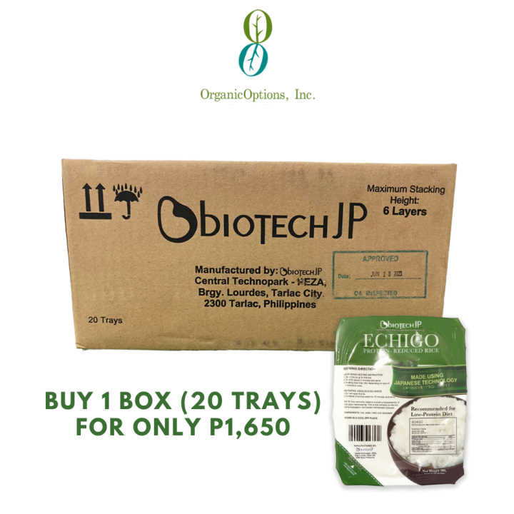 BiotechJP Echigo Rice Protein Reduced Pre-cooked Rice in Pouch or Tray 200g 1 box 20 pcs | Lazada PH