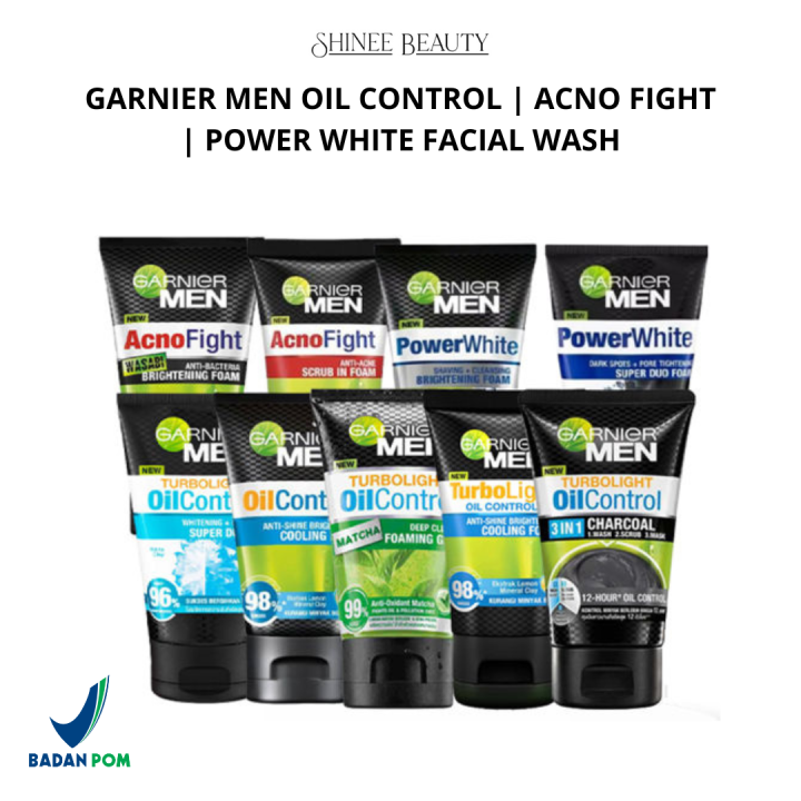 Garnier Men Acno Fight Anti-Acne Scrub In Foam Cleanser | Acno Fight Wasabi | Oil Control 3in1 ...
