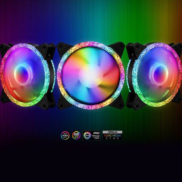 6 pin RGB fan cooler 120mm game cooling PC diamond design | Lazada PH