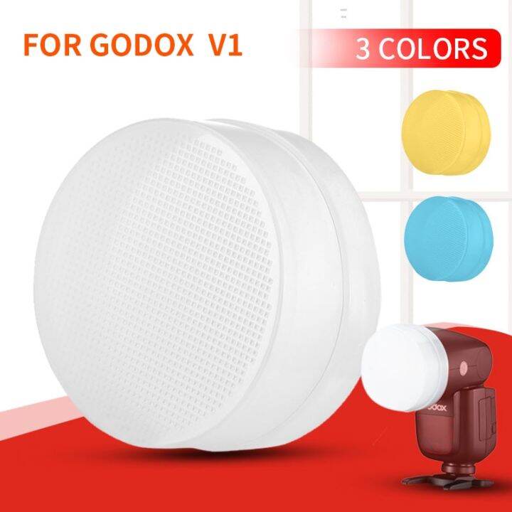 Godox V1 V1-C V1-N V1-S V1-F V1-O V1-P Speedlite แฟลชสีขาวสีฟ้าสีเหลือง ...