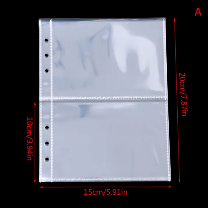 10pcs Standard Clear Plastic Photo Album Transparent A5 Binder Refill ...
