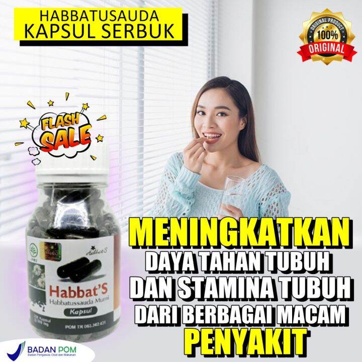 Habbatussauda asli original herbal habatusoda jintan hitam 200 Kapsul ...