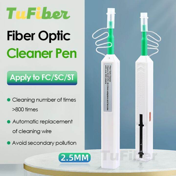 Optical Fiber Connector One-Click Cleaner Pen for 2.5mm SC ST FC and 1 ...
