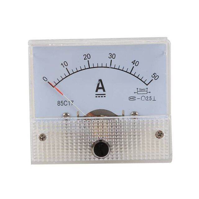 Dc 0-50a Analog Amp Meter Ammeter Current Panel 50a 75mv Shunt Resistor ...