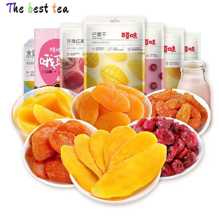 年货 【百草味-水果干大礼包752g/7袋】[Baicaowei-dried fruit spree 752g/7 bags] Candied mango snack | Lazada