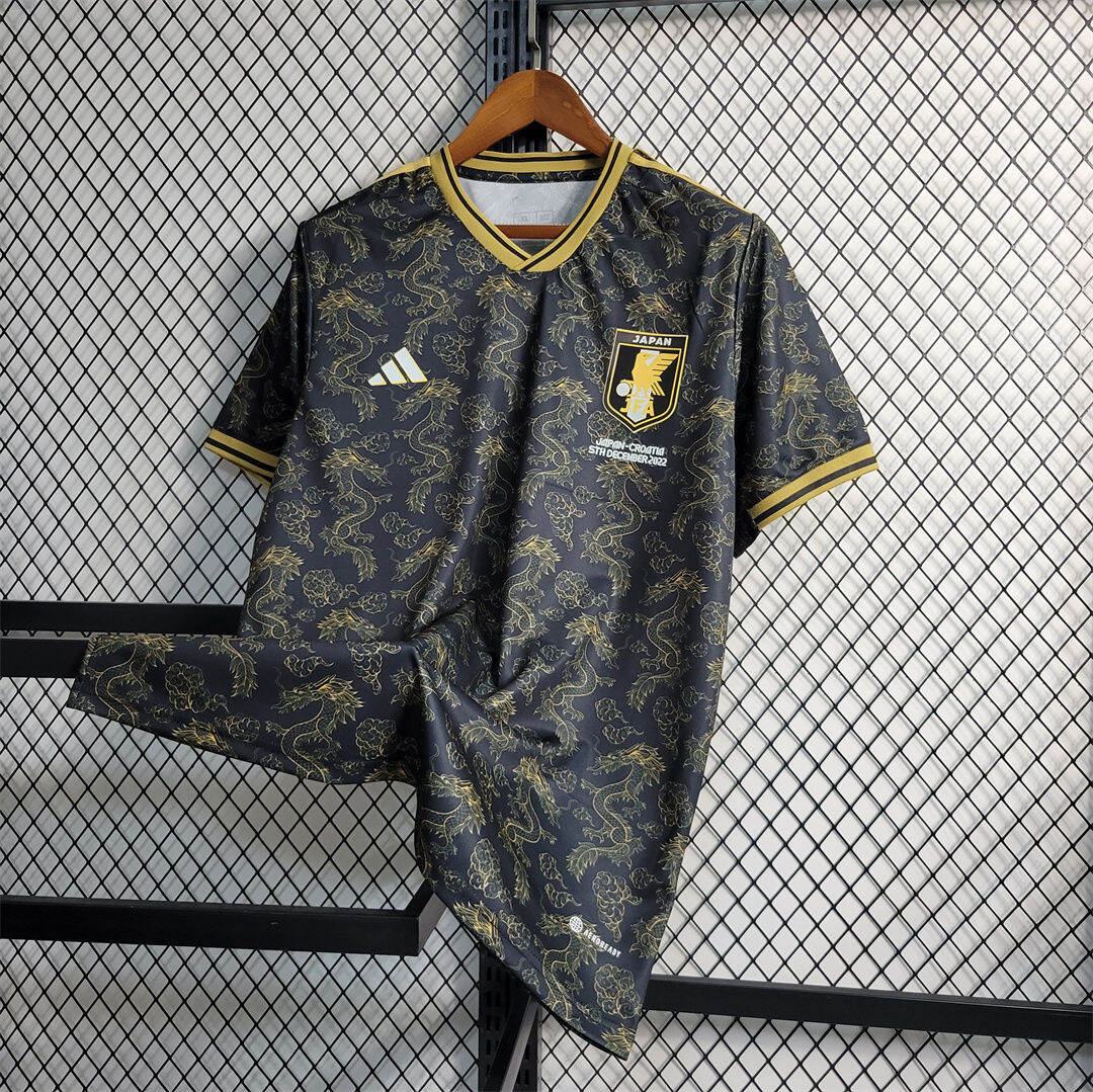JAPAN BLACK DRAGON 2324 SPECIAL KIT GOLD FOOTBALL SHIRT SOCCER JERSEY ...