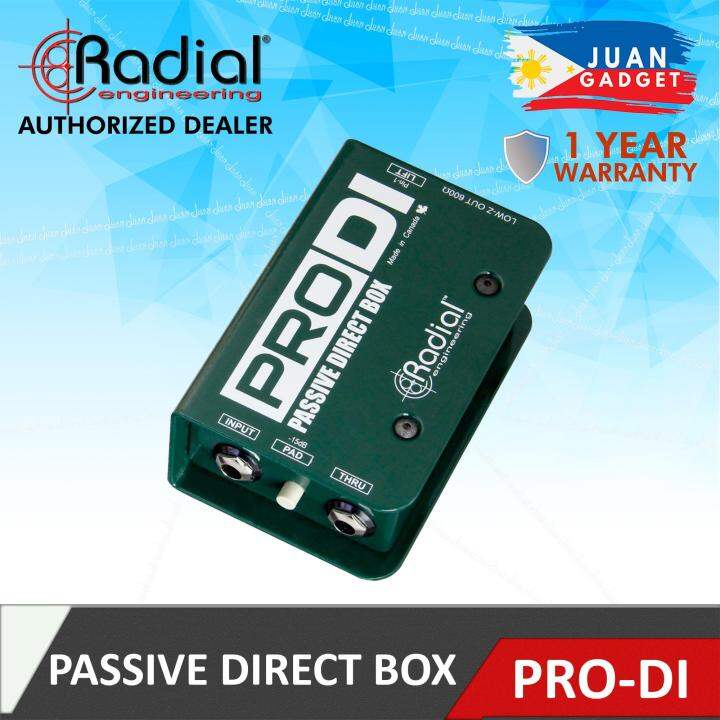 Radial Engineering ProDI 1-channel Passive Instrument Direct Box | JG Superstore | Lazada PH