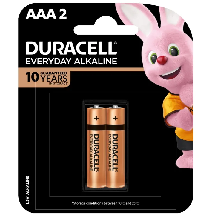 Duracell AAA (2 pc) Battery Everyday Alkaline Batteries Duracell AAA Batteries LR03 Triple A ...