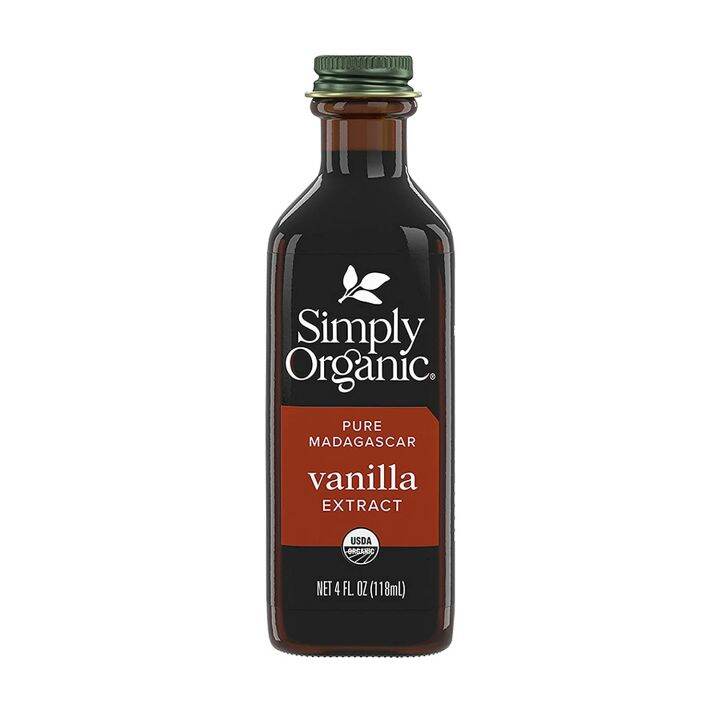 Simply Organic Pure Vanilla Extract, Certified Organic, 4 Ounce Glass ...