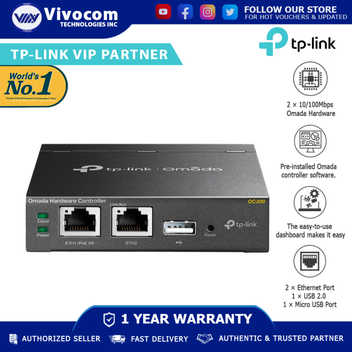 TP-Link OC200 Omada Cloud Controller Supports Professional Centralized Management for Wi-Fi ...