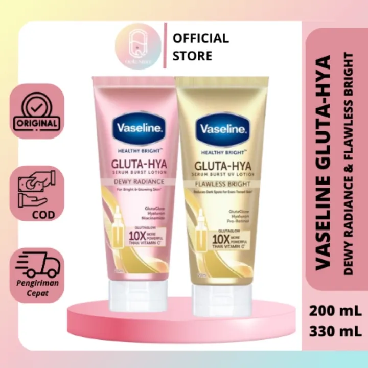 VASELINE GLUTA HYA SERUM BURST UV BODY LOTION 330 ML 200 ML HEALTHY ...