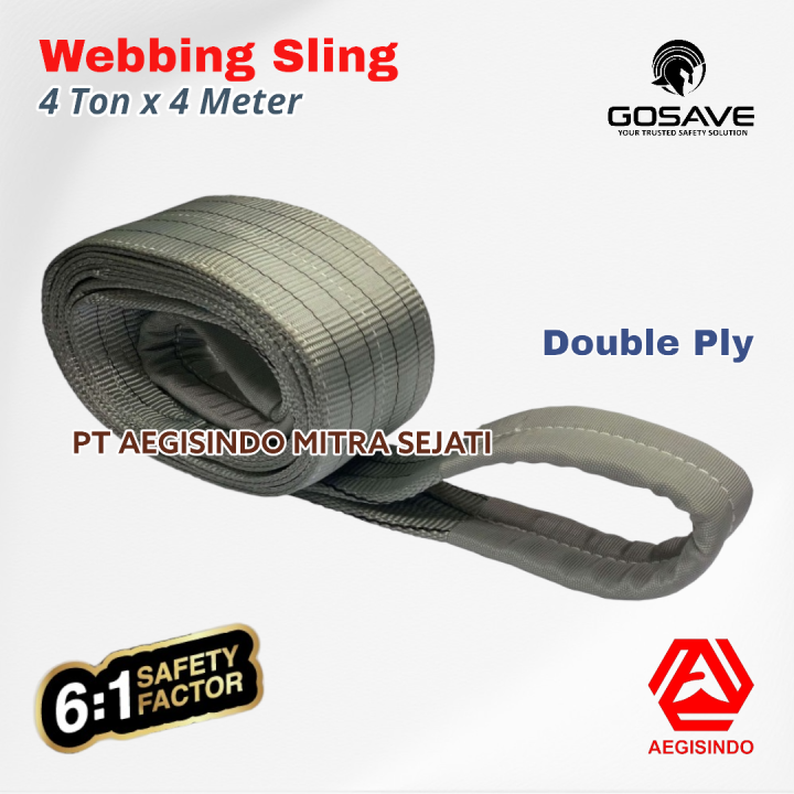 Webbing Sling 4 Ton x 4 Meter Tali Pengikat Pengangkat | Lazada Indonesia