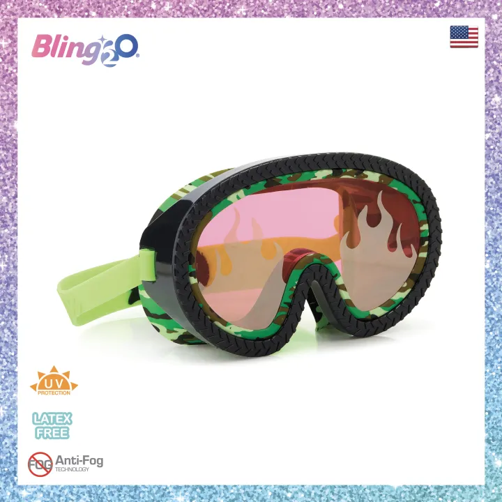 BLING2O แว่นตาดำน้ำเด็กยอดฮิตจากอเมริกา CARSHOW MUFFLER GREEN หน้ากากดำน้ำคุณภาพสูง ป้องกันฝ้า ...