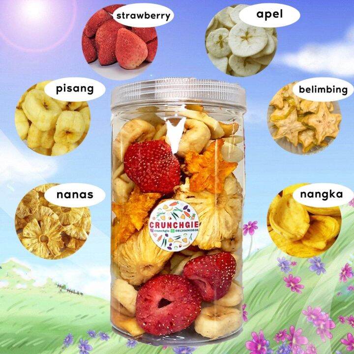 Snack Keripik Buah Fruit Crisps Vacuum Fried Premium Keripik Strawberry ...
