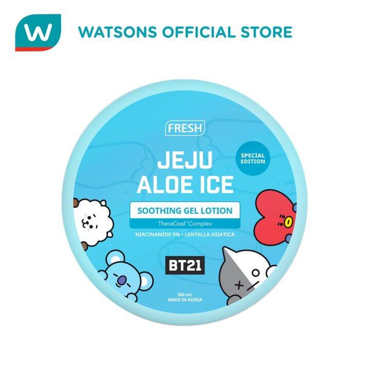 FRESH with BT21 Jeju Aloe Ice Soothing Gel Lotion 300ml | Lazada PH
