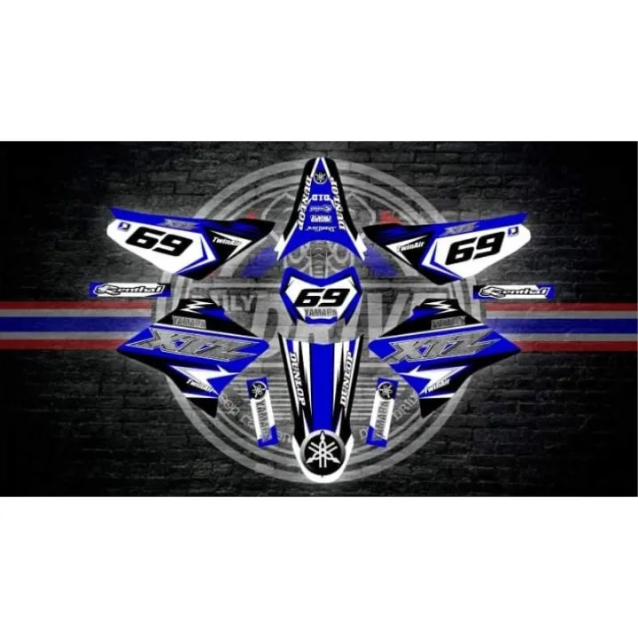 Yamaha Xtz Blue Mc Decal Sticker ( Mix Blue Design) | Lazada PH