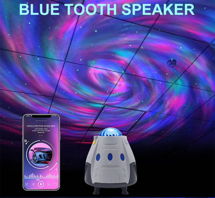 Space Capsule Galaxy Projector Remote Control Nebula Starry Lights USB ...