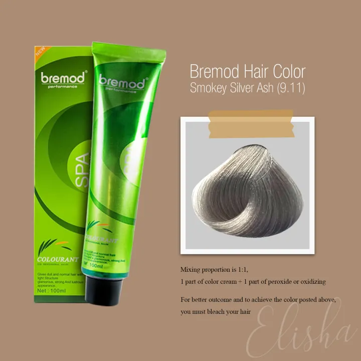 Bremod 9.11 Smokey Silver Ash Hair Color Sets | Lazada PH