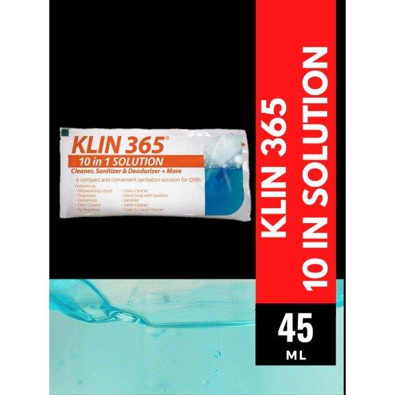 ☃PACK OF 4 Kalinisan KLIN 365 10-in-1 Solution 45 mL Sachet (Multi ...