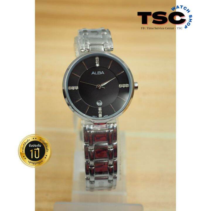 *พร้อมส่ง *(รับประกัน) นาฬิกา ALBA Quartz ผู้หญิง คริสตัลSWAROVSKI ...