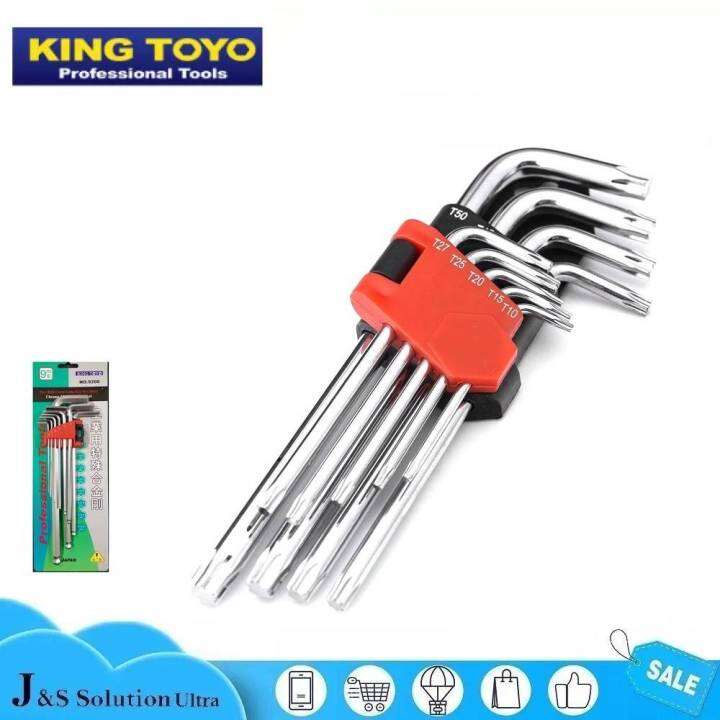 KING TOYO 9800# 9PCS EXTRA LONG TORX KEY SET | Lazada