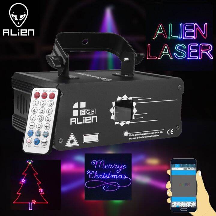 ALIEN RGB สมาร์ทโปรเจคเตอร์เลเซอร์ภาพเคลื่อนไหวบลูทูธ-รองรับการควบคุมแ ...