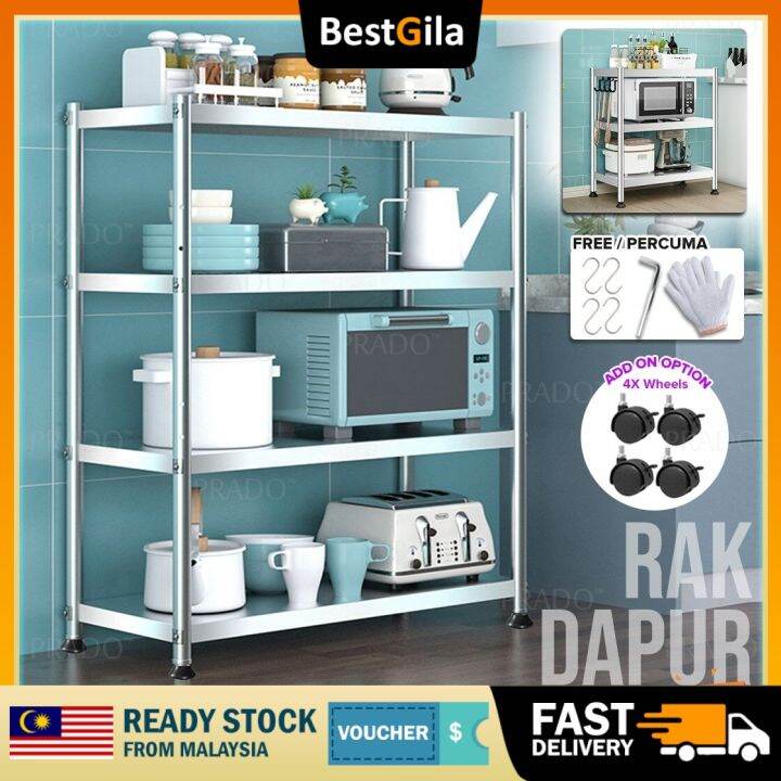 BestGila Malaysia Stainless Steel Heavy Duty Multilayer Racks Household ...