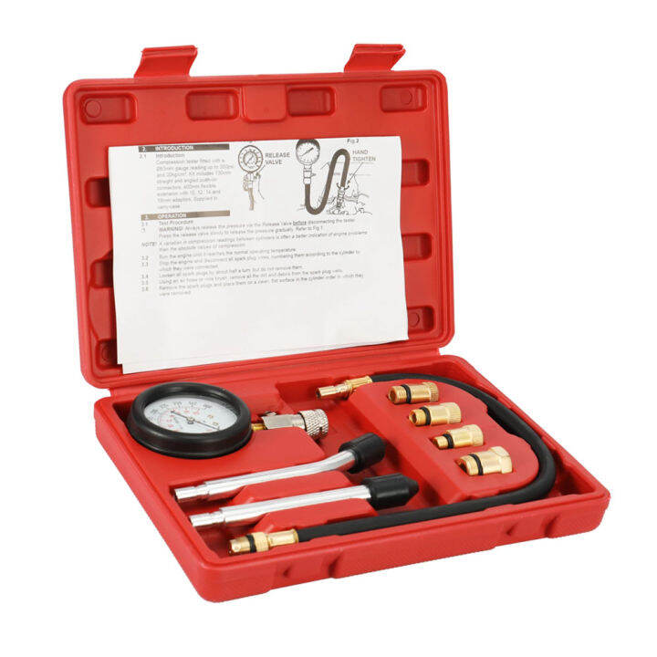 8Pcs / Set Tester Kompresi Silinder Mesin Mobil Alat Pengukur Tekanan ...