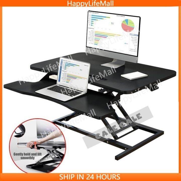 COD [Local] 32-inch Standing Desk Converter Height Adjustable Riser Sit ...