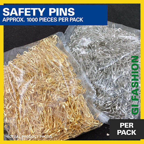 Safety Pins 1000 PIECES gold or silver perdible for sewing | Lazada PH