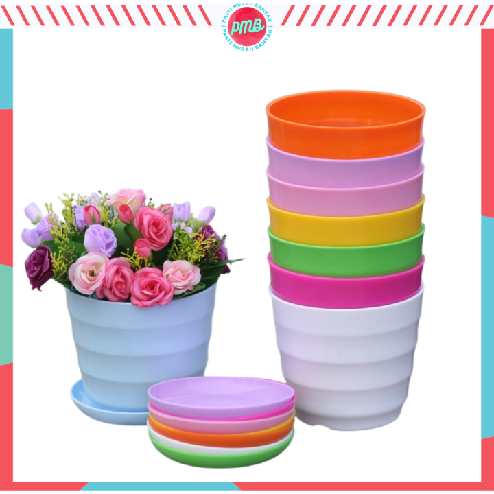 Pot Bunga Bulat Madu Tawon Kecil 9cm Pot Tempat Tanaman Kecil Murah Pot ...