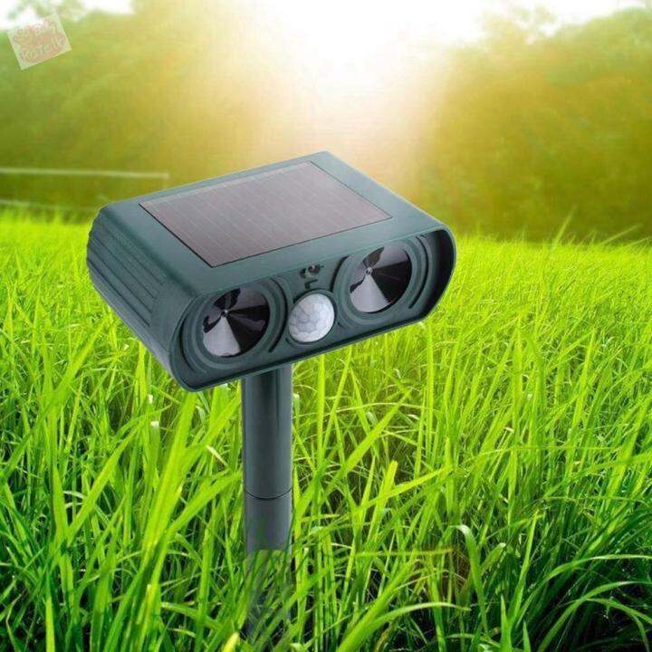 RAFELLA Yard Waterproof Solar Powered Ultrasonic Weatherproof Squirrel ...