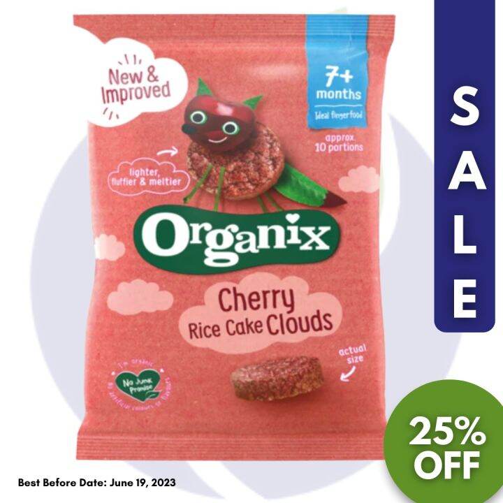 Organix Baby Snacks 7+ months - Cherry Rice Cake Clouds (40g) | Lazada PH