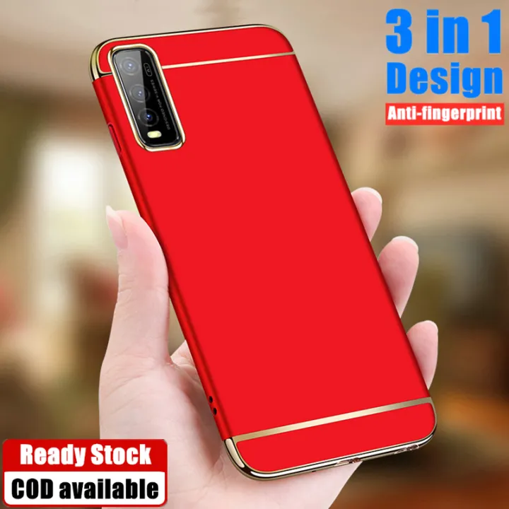 สำหรับ Vivo Y20 2021 V2043อัพเกรด6D ขอบชุบด้วยไฟฟ้าแบบด้านพลาสติกแข็งทน ...