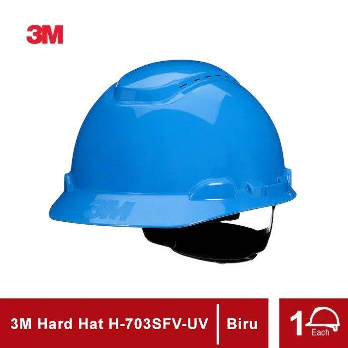 3M H-703SFV-UV Helm Hard Hat with UVicator - Helm Helmet Proyek Biru ...