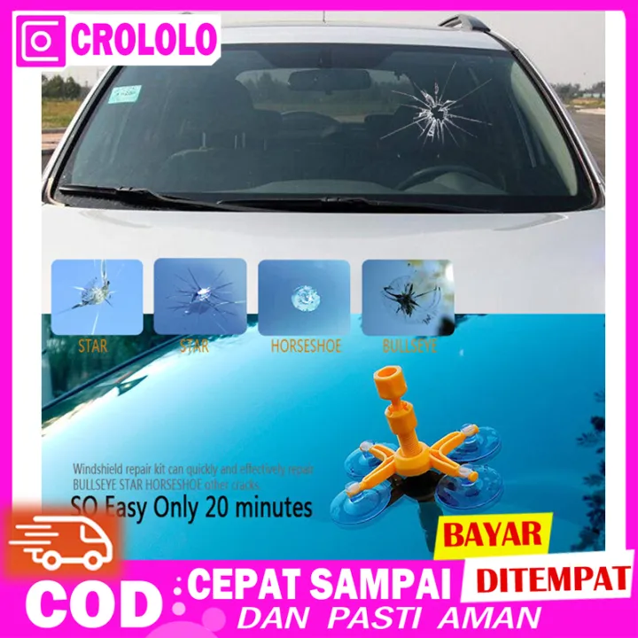 Sikeo Kit Perbaikan Kaca Depan Mobil, Alat Perbaikan Gores dan Retakan ...