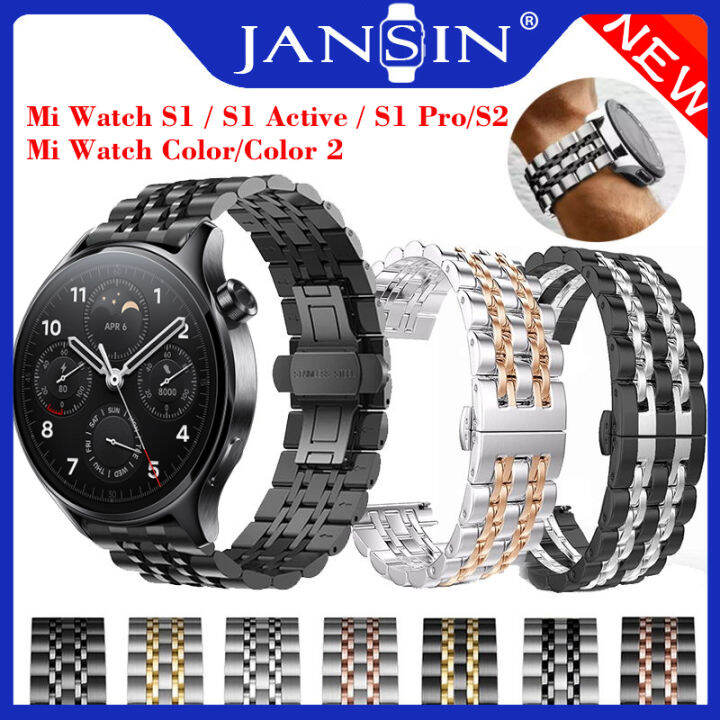 สาย For Xiaomi Mi Watch S2/S1 Pro/S1 Active/S1 AP สายนาฬิกาสแตนเลส สาย ...