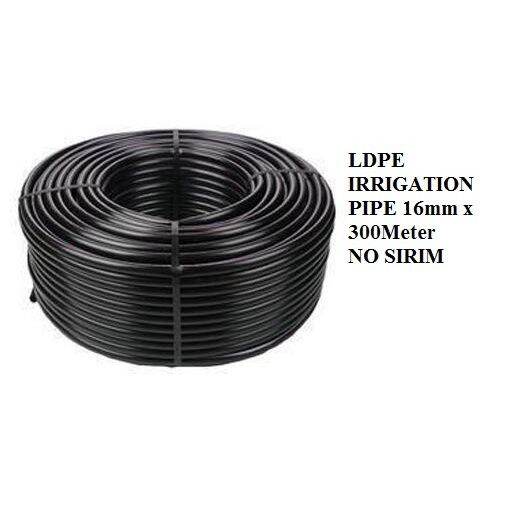 LDPE Irrigation Tubing Poly Pipe 16mm x 300m (LDPE) NO SIRIM Poly Pipe ...