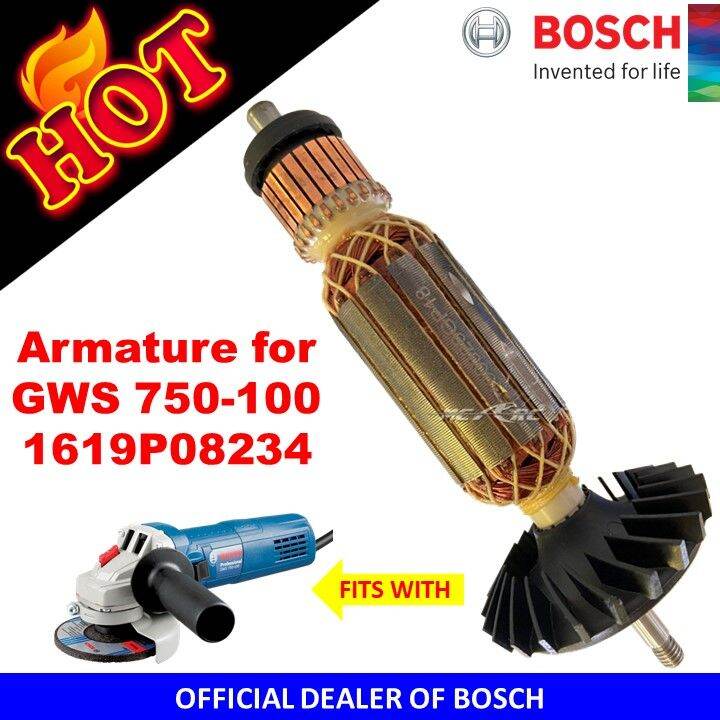 Bosch Armature for GWS 750-100 1619P08234 Original | MC ARC | Authentic ...