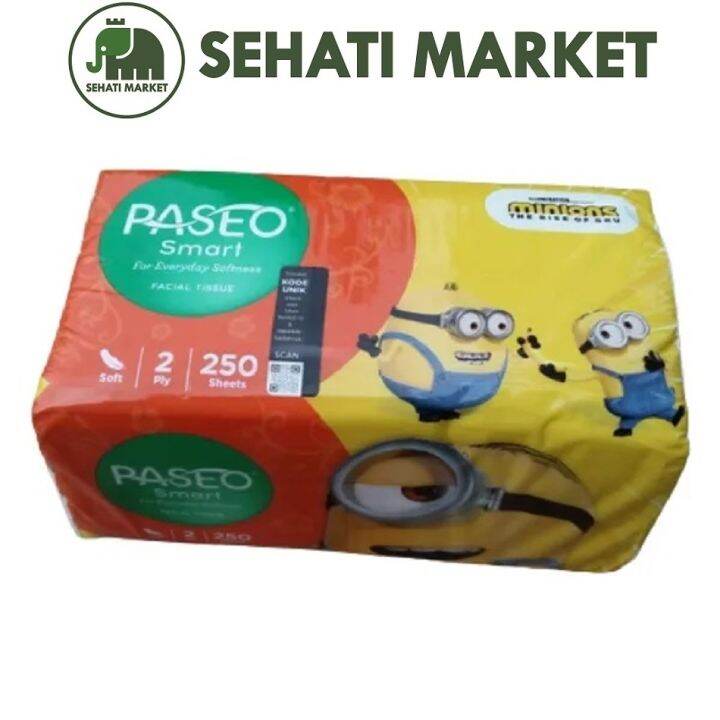 PASEO SMART FACIAL TISSUE TISU WAJAH SOFT 2ply 250s | Lazada Indonesia