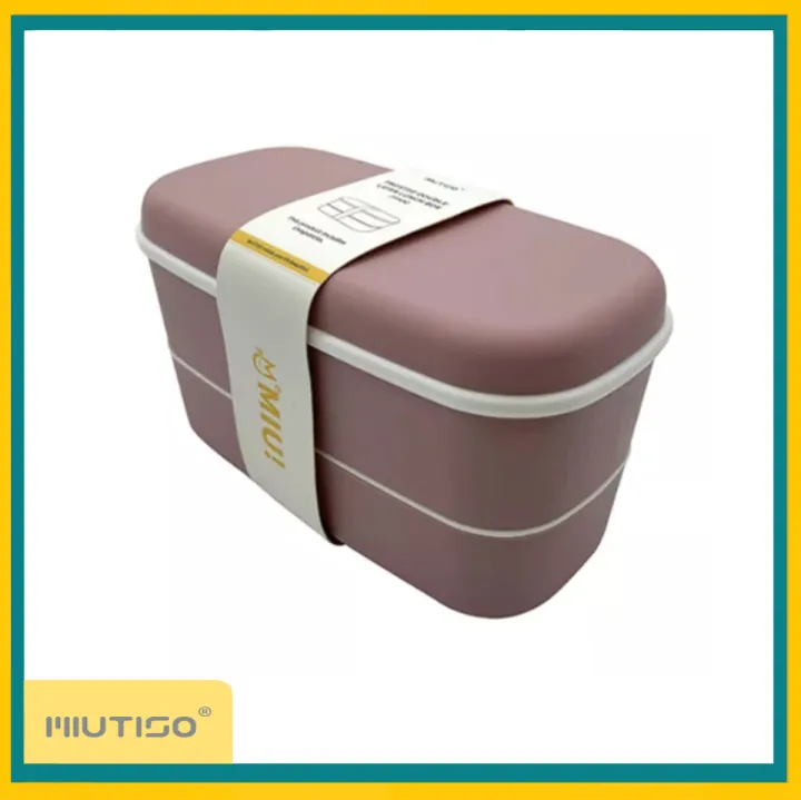 Miutiso Bento Box Lunch Box Containers Double-Layer Lunch Box for ...