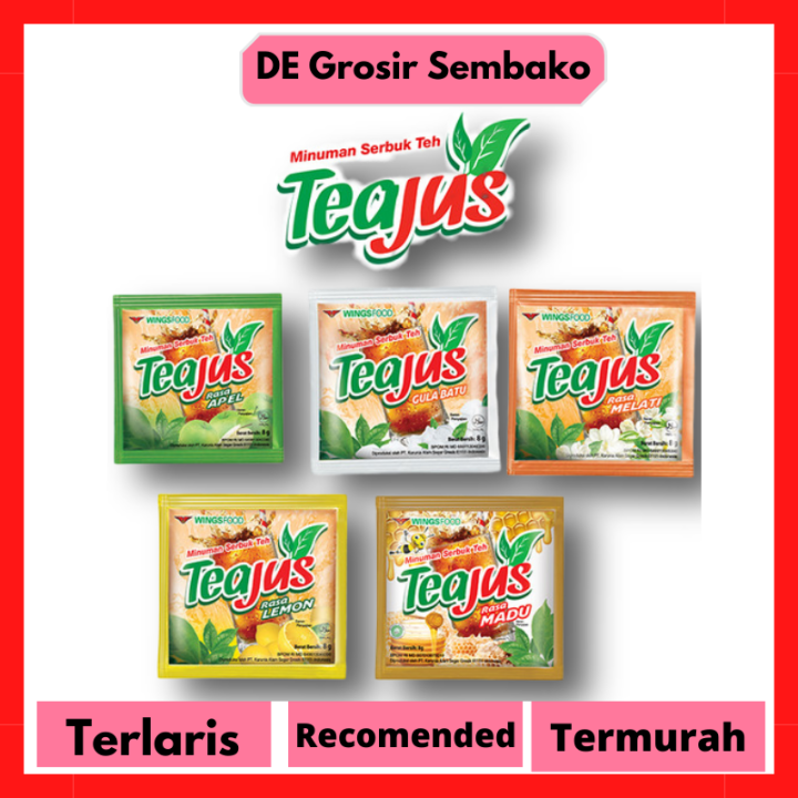 Tea Jus Minuman Serbuk Teh Dengan Berbagai Macam Rasa 7gr | Lazada ...