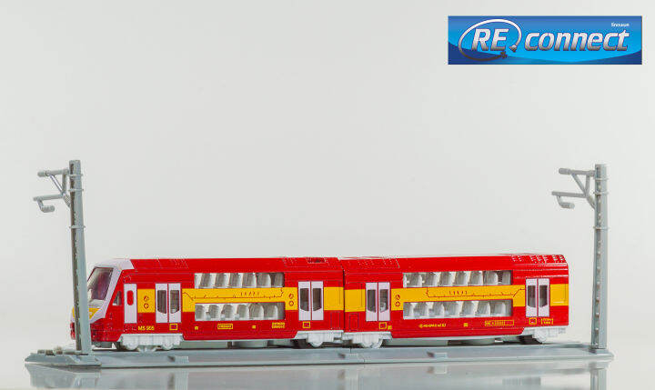 โมเดลรถไฟ 2ชั้น จีน มีเสียงมีไฟ แม่เหล็กไฟฟ้าพร้อมราง ของเล่น สะสม ...