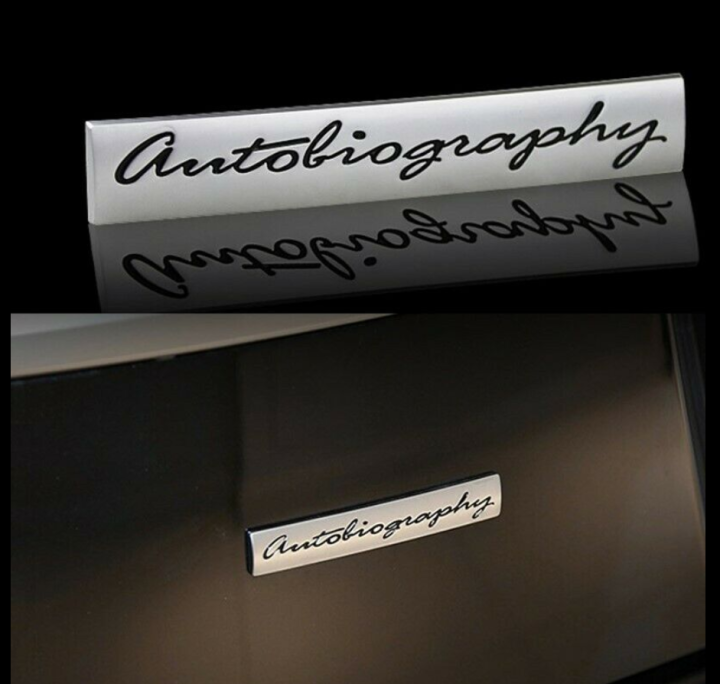 Silver Autobiography Badge Emblem Decal STICKER Fit For Range Rover ...
