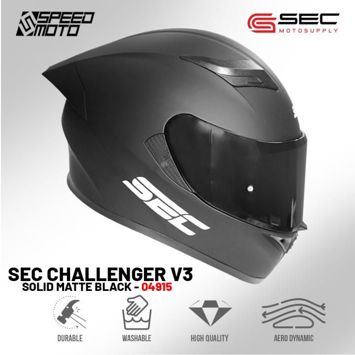 SEC CHALLENGER V3 FULL FACE DUAL VISOR HELMET DSEC-04915 / DSEC-04916 ...