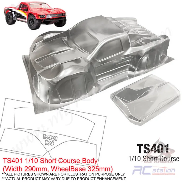 Team C Clear Body Shell TS401 1/10 Short Course Body (Width 290mm ...